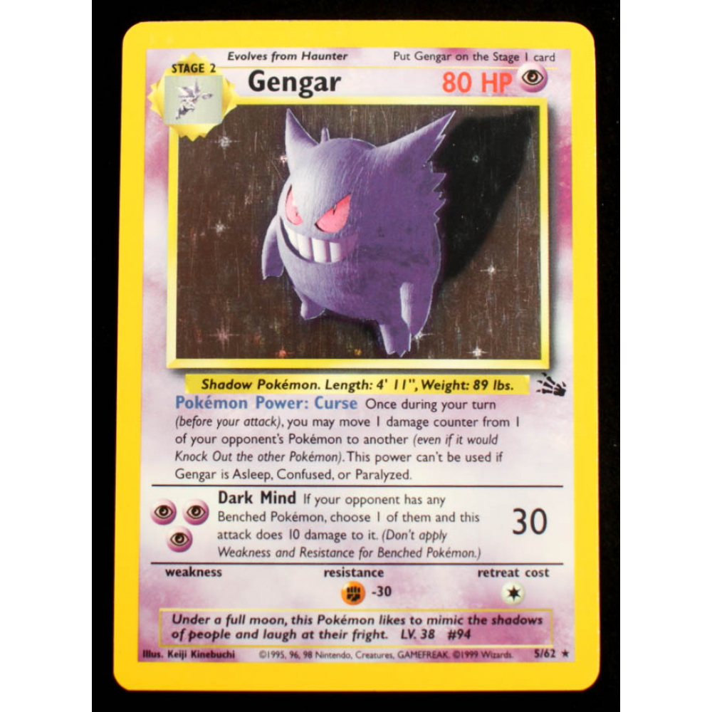 Gengar 1999 Pokemon Fossil Unlimited #5 Holo | Pristine Auction