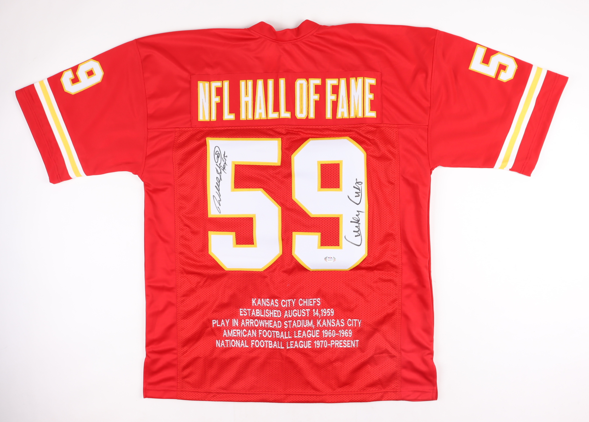 Curley Culp & Will Shields Signed Career Highlight Stat Jersey ...