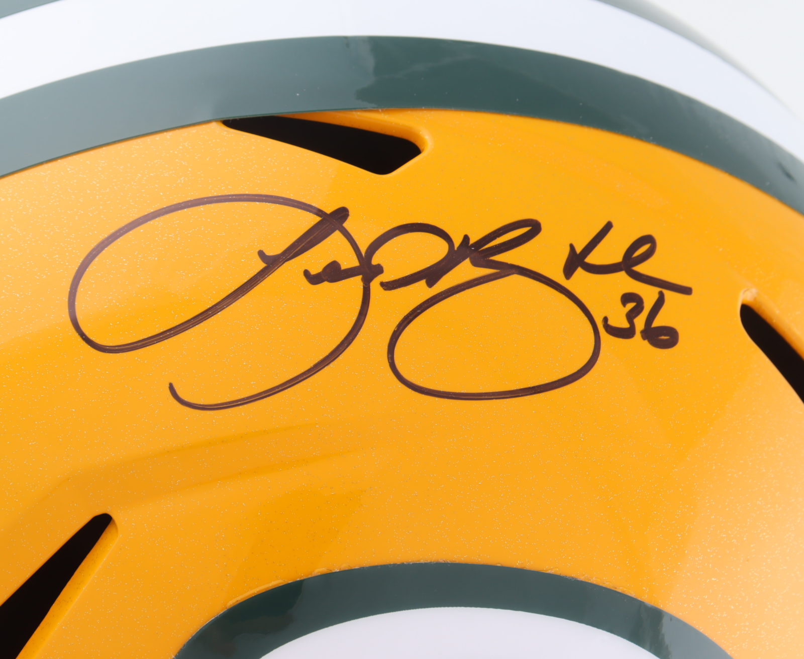 LeRoy Butler Signed Packers Full-Size Speed Helmet Inscribed "HOF 22 ...