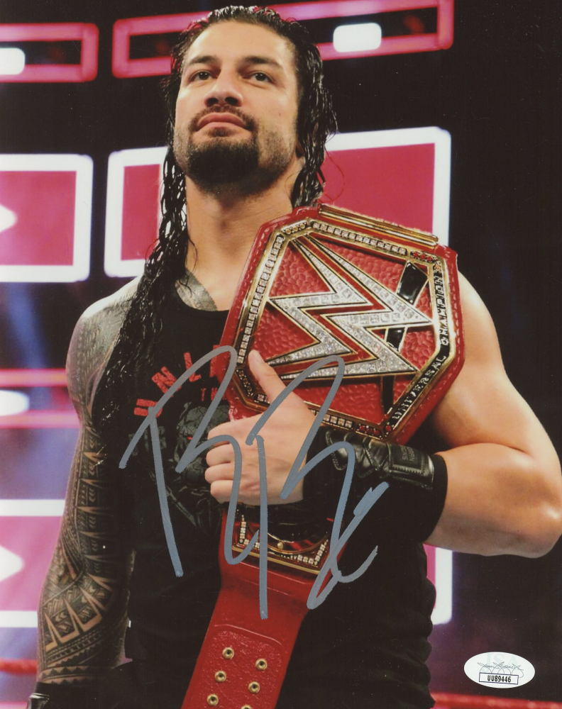 Roman Reigns Signed WWE 8x10 Photo (JSA) | Pristine Auction