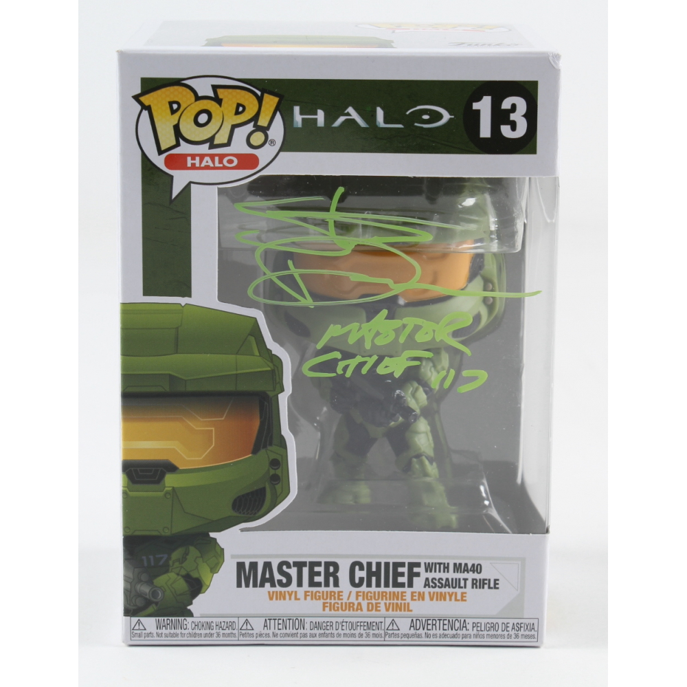 Steve Downes Signed "Halo" #13 Master Chief With MA40 Assault Rifle ...