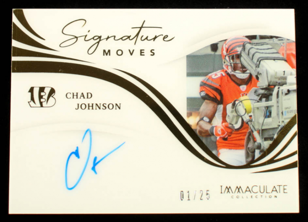 Chad Johnson 2021 Immaculate Collection Signature Moves #14 #1/25 ...