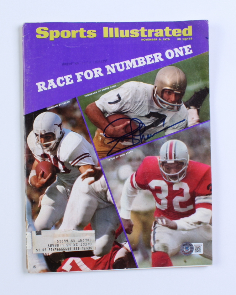 Joe Theismann Signed 1970 Sports Illustrated Magazine (Beckett ...