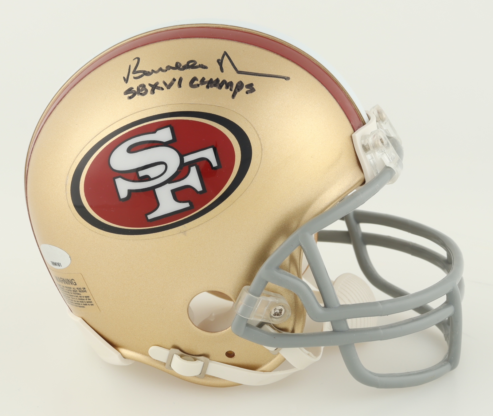 Renaldo Nehemiah Signed 49ers Mini-Helmet Inscribed "SBXVI Champs ...