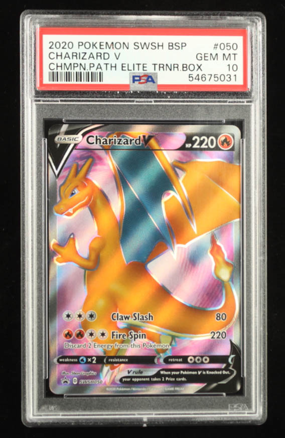 Charizard V 2020 Pokemon Sword and Shield Champion's Path #SWSH050 (PSA 10) | Pristine Auction
