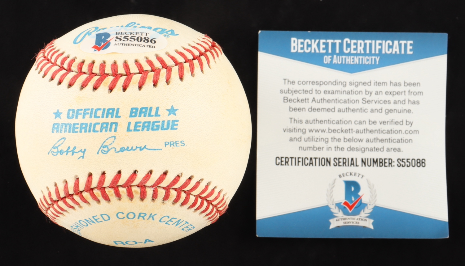 Jim Abbott Signed OAL Baseball (Beckett) | Pristine Auction