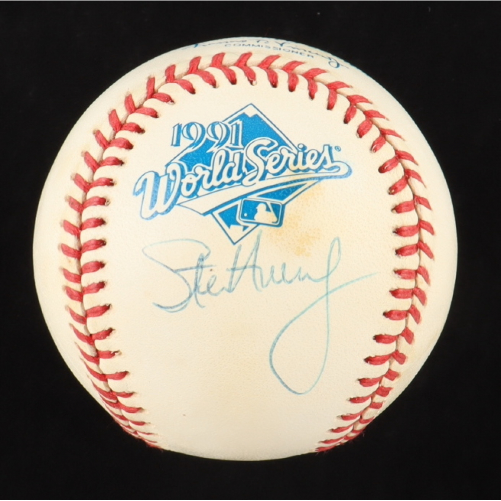 Steve Avery Signed 1991 World Series Logo Baseball (Beckett) | Pristine ...