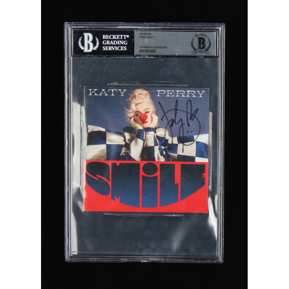 Katy Perry Signed "Smile" 5x5 CD Album Cover (BAS) | Pristine Auction
