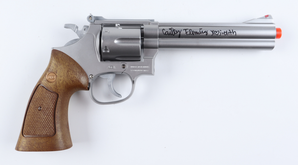 Cailey Fleming Signed "The Walking Dead" Revolver Inscribed "XO Judith ...