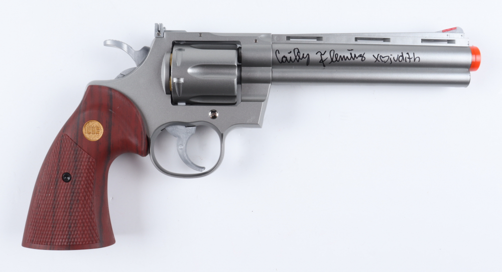 Cailey Fleming Signed "The Walking Dead" Revolver Inscribed "XO Judith ...