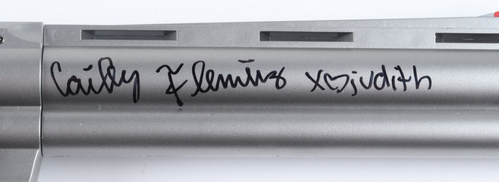 Cailey Fleming Signed "The Walking Dead" Revolver Inscribed "XO Judith ...