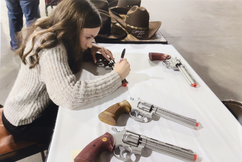 Cailey Fleming Signed "The Walking Dead" Revolver Inscribed "XO Judith ...