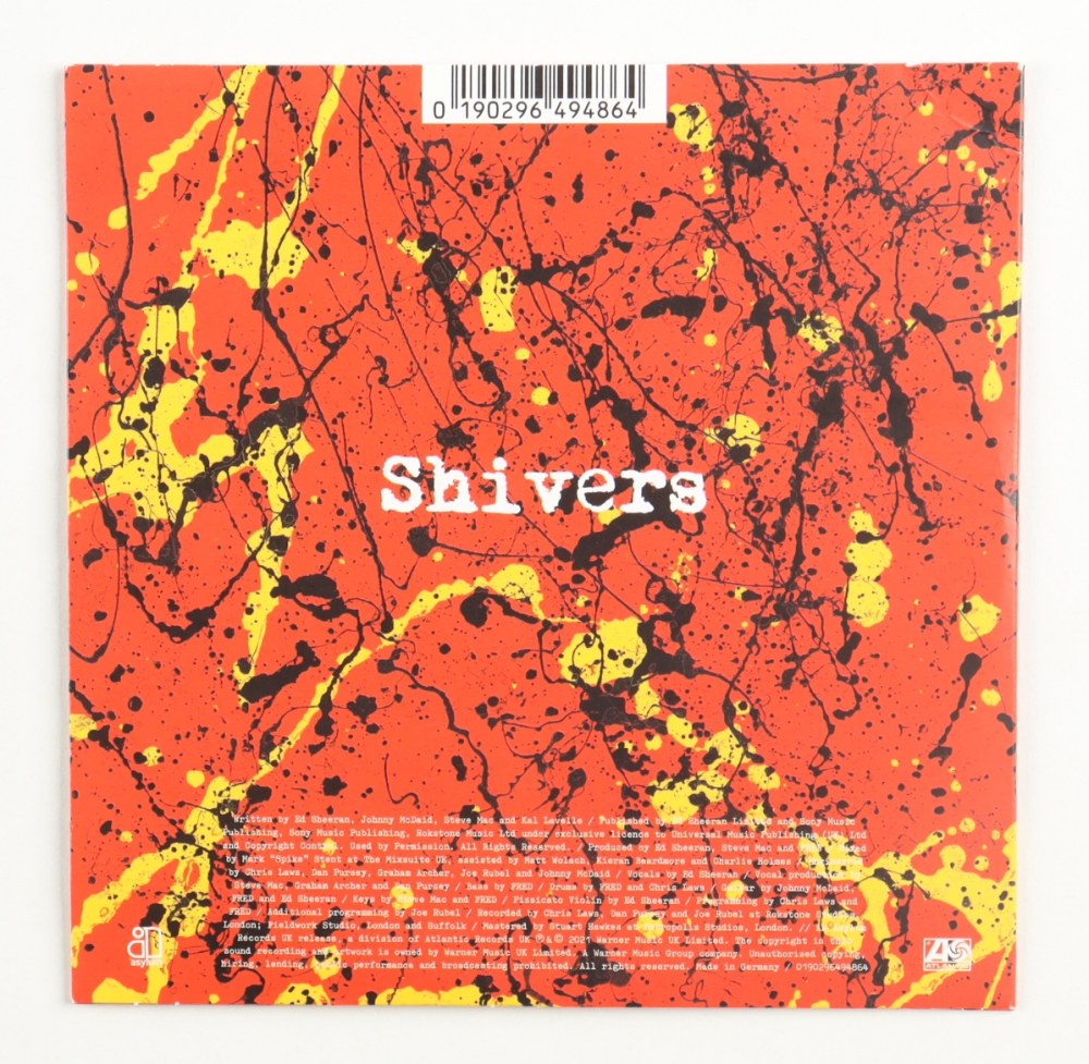 Ed Sheeran Signed "Shivers" CD Disc Cover (JSA) | Pristine Auction