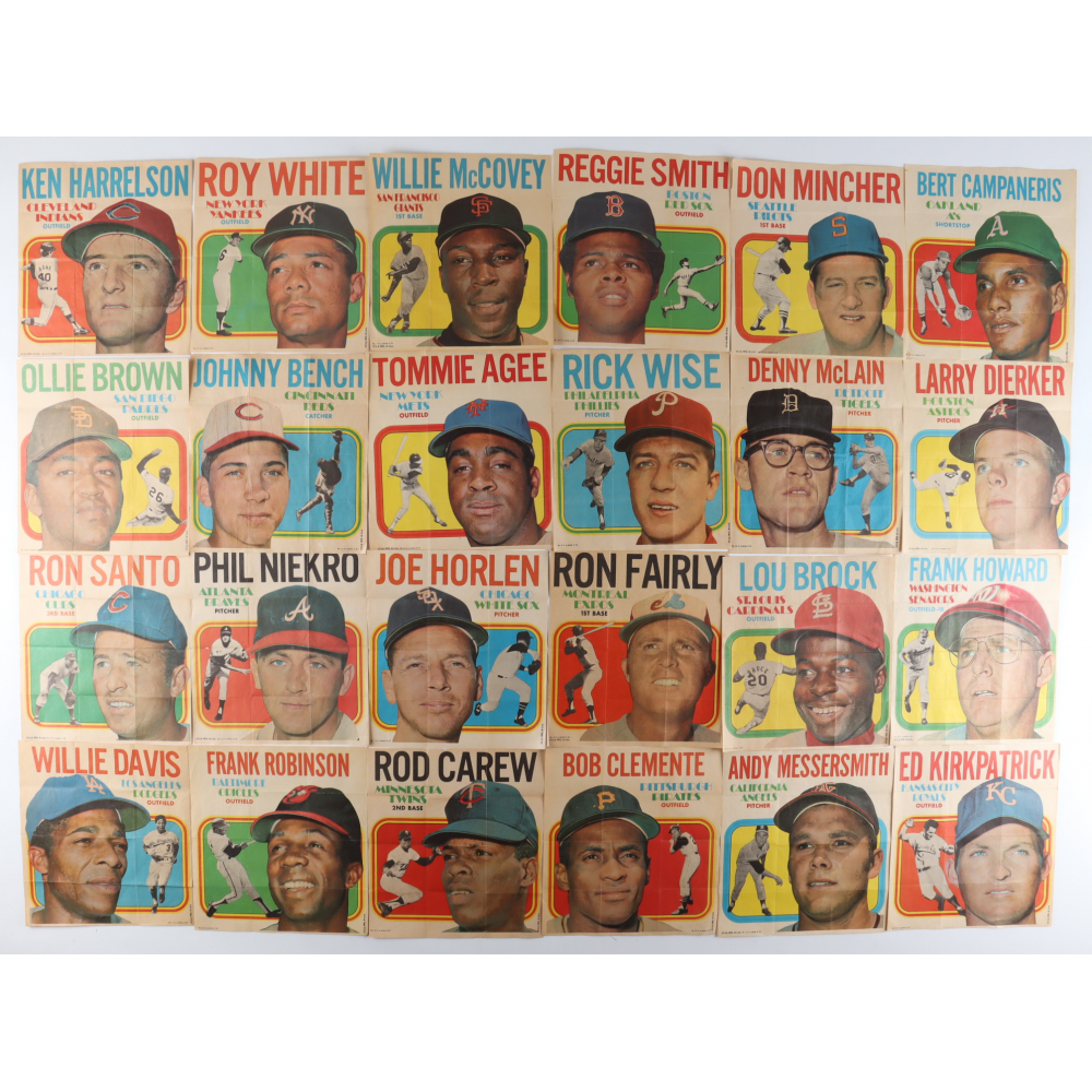 1970 Topps Poster Inserts Complete Set of (24) Posters with #21 Roberto ...