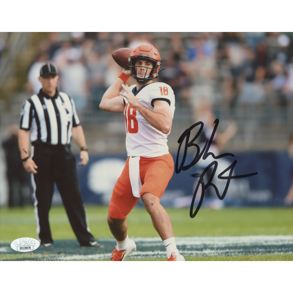 Brandon Peters Signed Illinois Fighting Illini 8x10 Photo (JSA ...