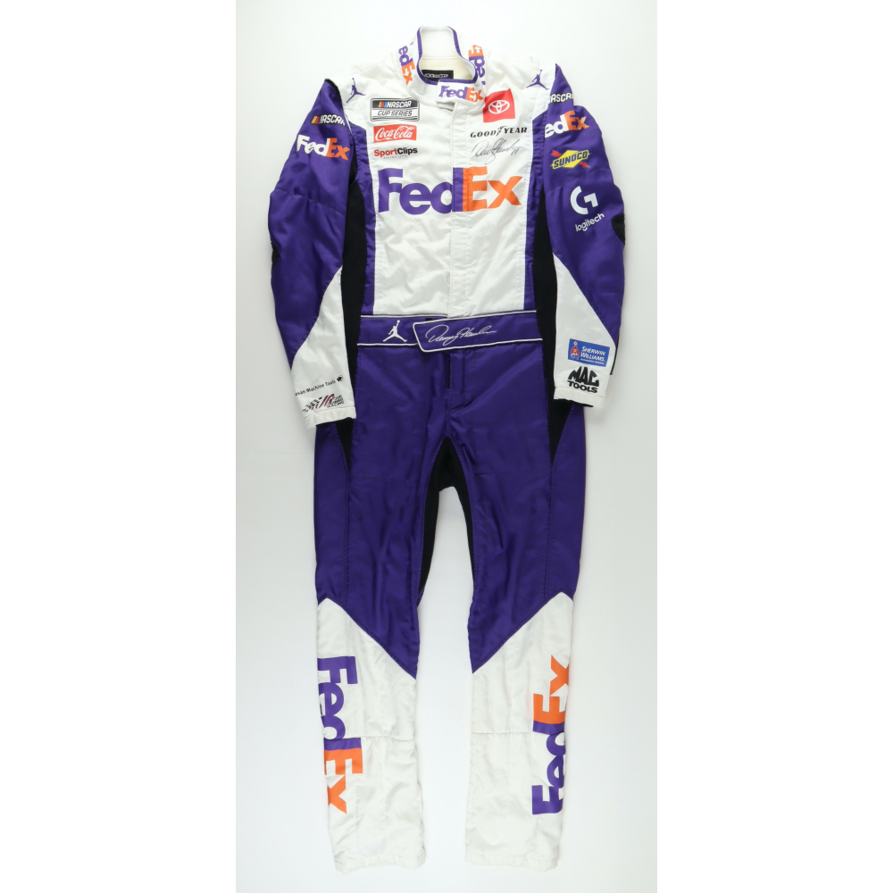 Denny Hamlin Signed & Race-Used 2022 NASCAR Cup Series FedEx Driver's ...