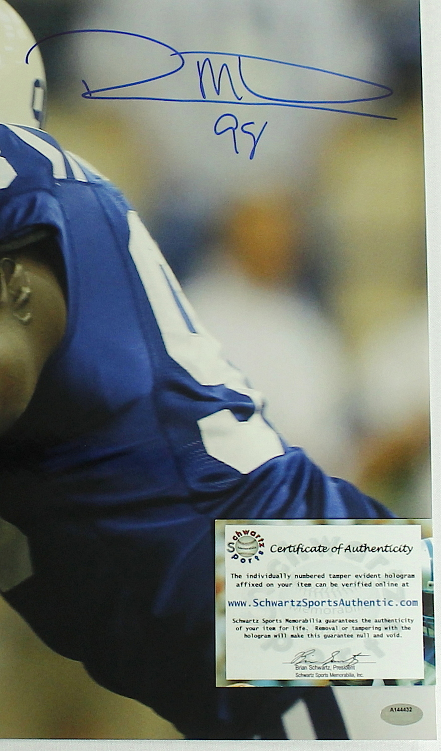 Robert Mathis Signed Colts 16x20 Photo With Tom Brady (Schwartz COA ...