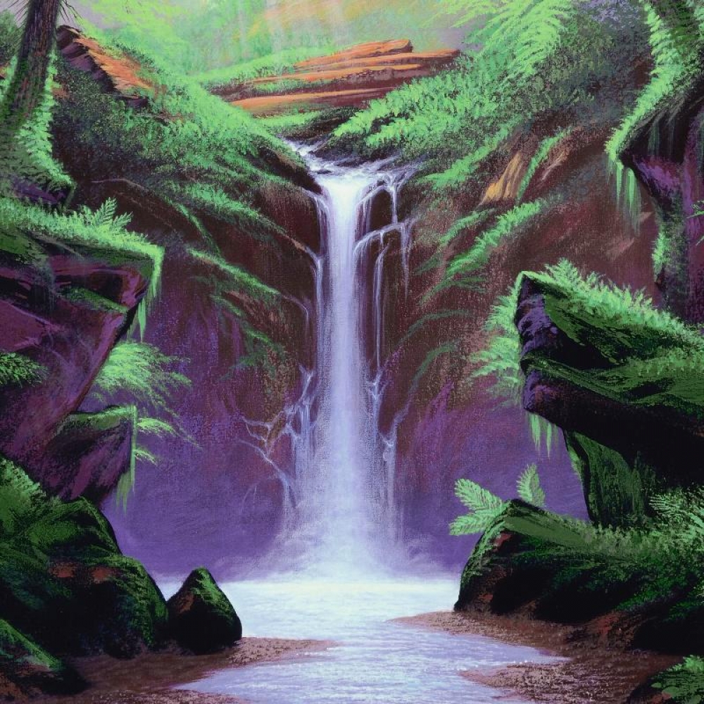 Jon Rattenbury Signed "Woodland Cascade" Limited Edition 20x24 Giclee ...