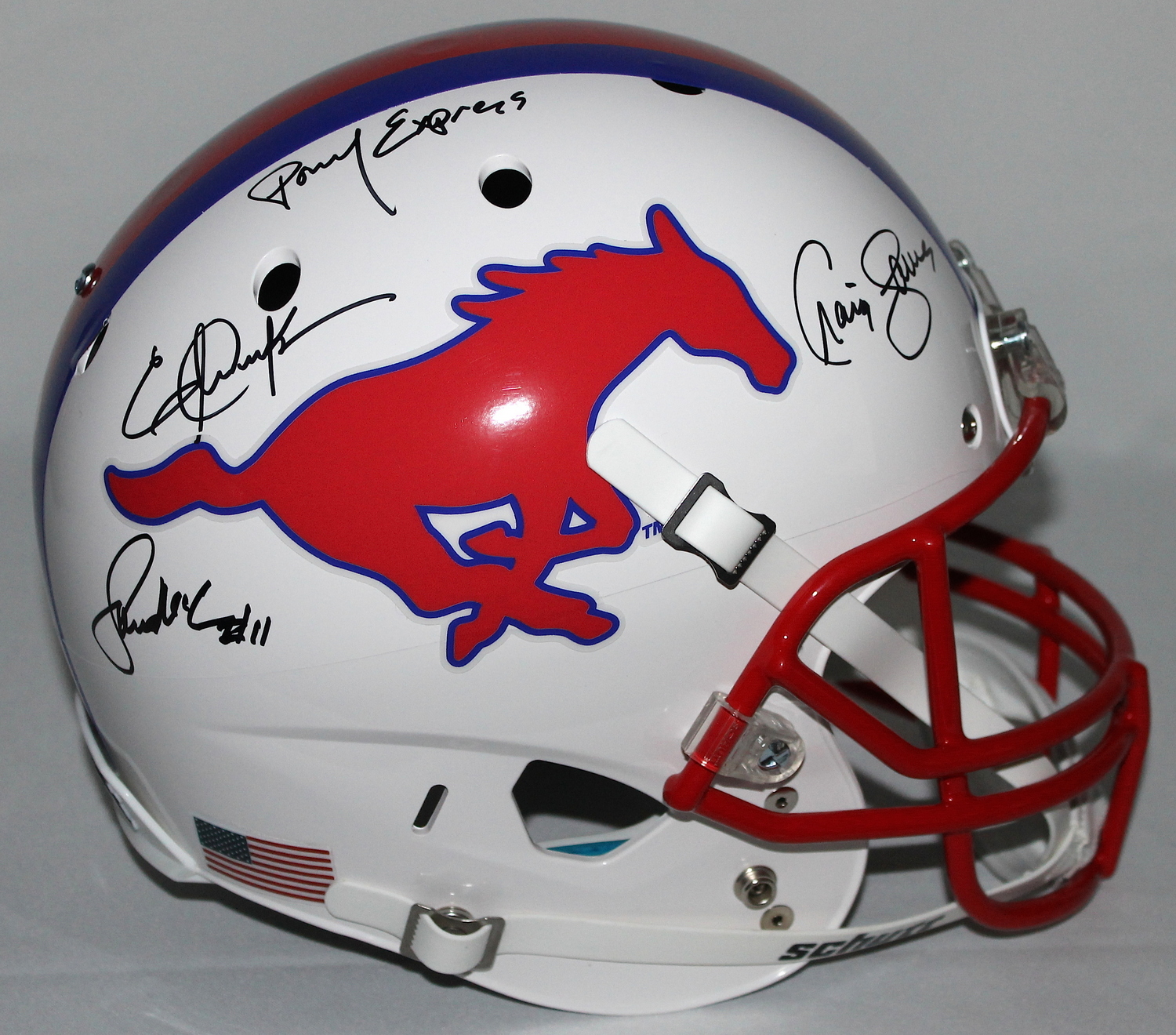 Pony Express SMU Full-Size Helmet Signed & Inscribed "Pony Express" By ...
