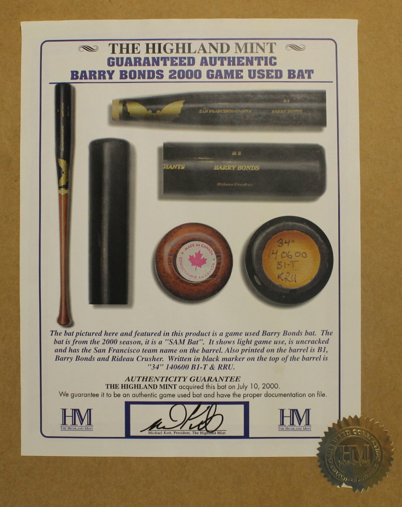 Barry Bonds Signed Giants "500th Home Run" 18x18 Custom Framed Display ...