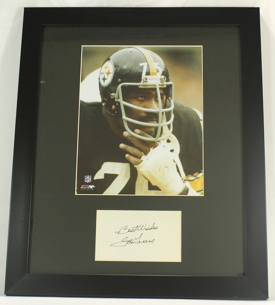 Joe Greene Signed Steelers 15x18 Custom Framed Display Inscribed "Best ...