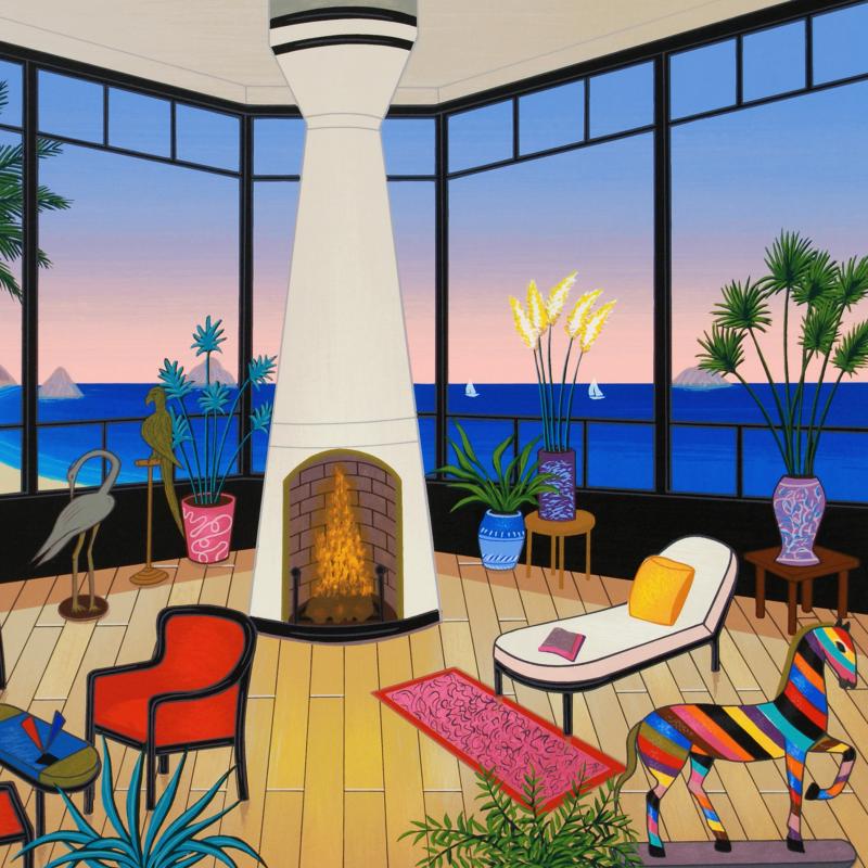 Fanch Ledan Signed "Interior with Striped Horse" Limited Edition 22x18 ...