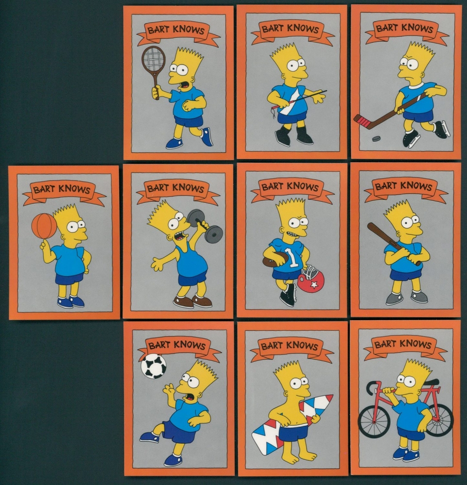 Lot of (40) 1992 Bart Simpson Knows Sports Card Set | Pristine Auction
