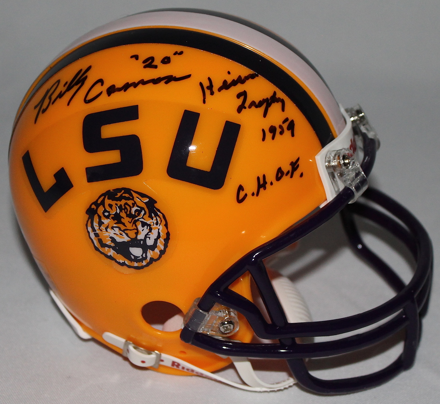 Billy Cannon Signed LSU Mini-Helmet Inscribed "Heisman Trophy 1959 ...