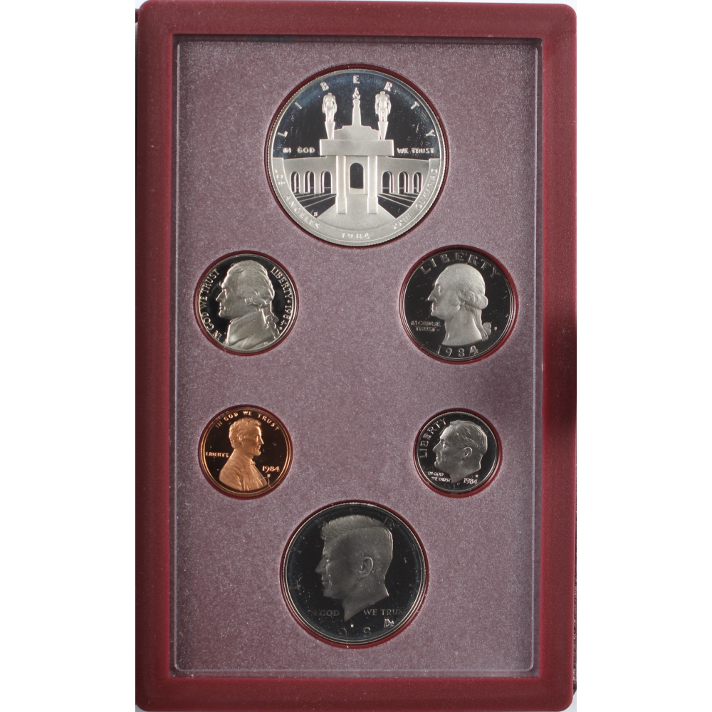 1984 United States Mint Olympic Prestige Proof Set with (6) Coins ...