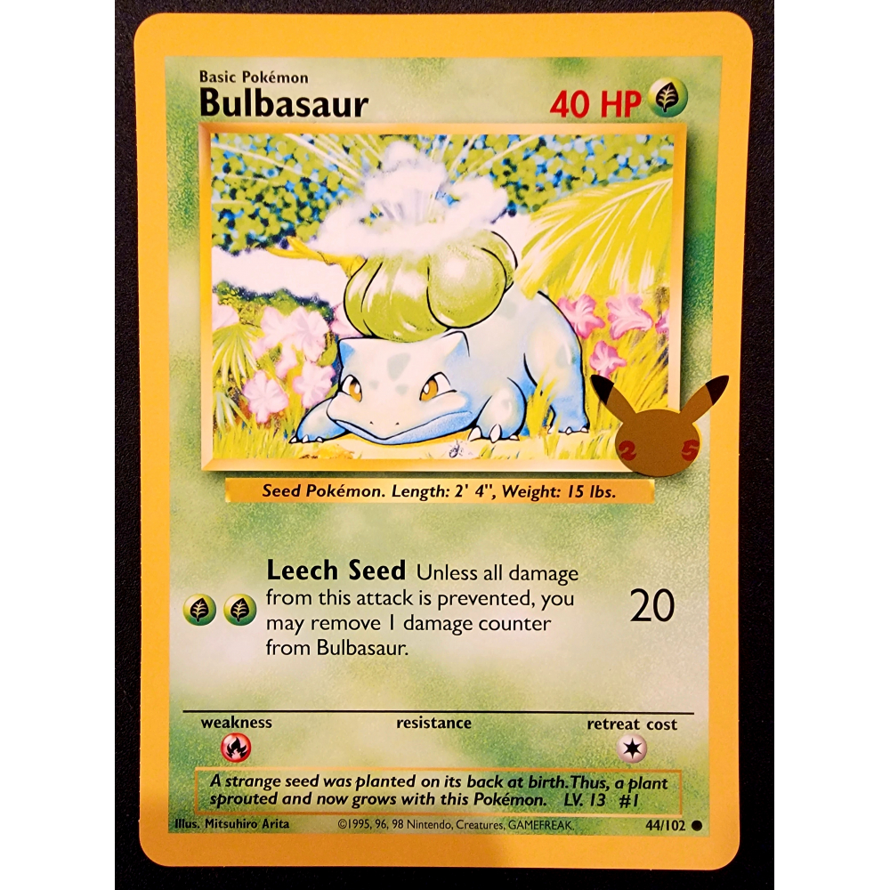 Bulbasaur 2021 Pokemon 25th Anniversary First Partner Pack Kanto ...