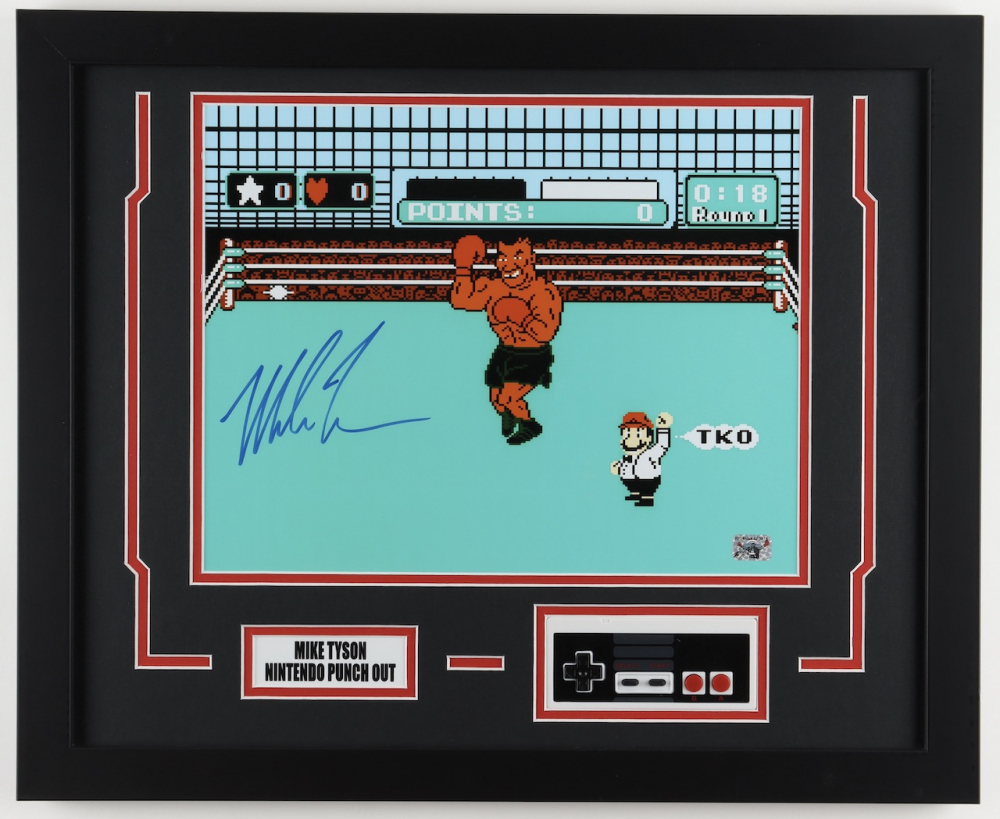 Mike Tyson Signed "Punch-Out!!!" 18x22 Custom Framed Photo Display with ...