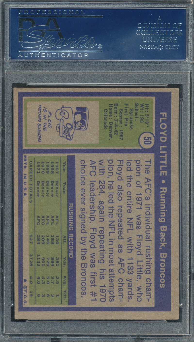 Floyd Little Signed 1972 Topps #50 (PSA) | Pristine Auction