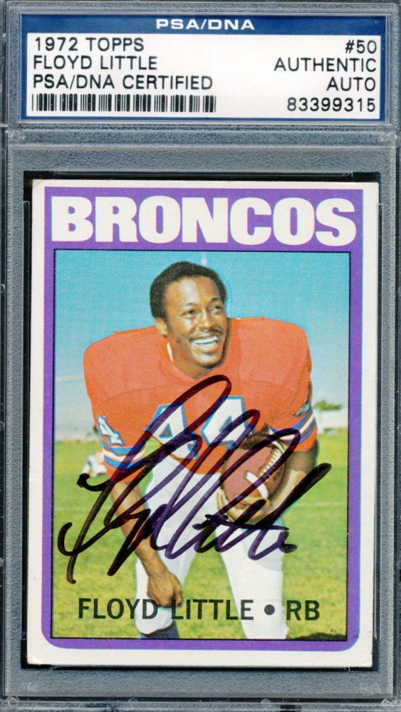 Floyd Little Signed 1972 Topps #50 (PSA) | Pristine Auction