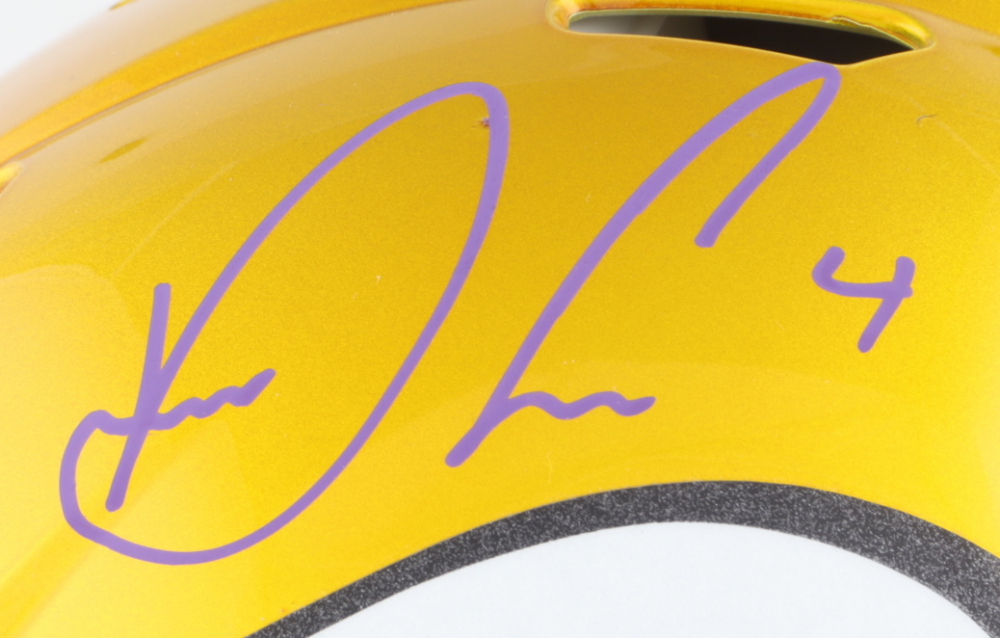 Dalvin Cook Signed Vikings Full-Size Flash Alternate Speed Helmet (JSA ...