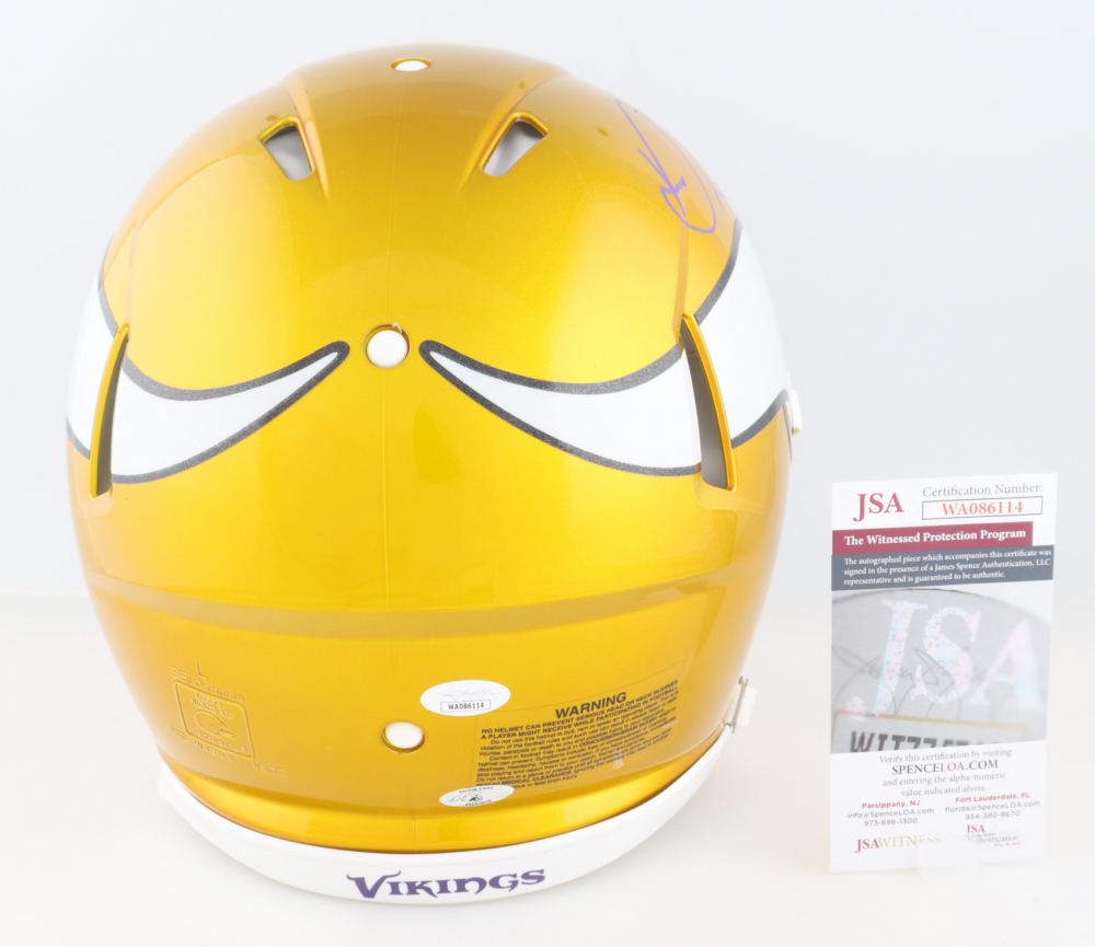 Dalvin Cook Signed Vikings Full-Size Flash Alternate Speed Helmet (JSA ...