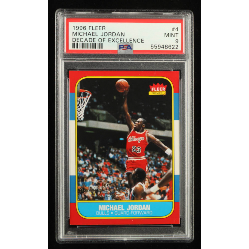 Michael Jordan 1996-97 Fleer Decade of Excellence #4 (PSA 9) | Pristine ...