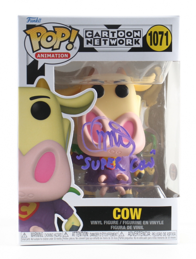 Charlie Adler Signed Pop! Animation "Cow And Chicken" #1071 Cow Funko ...