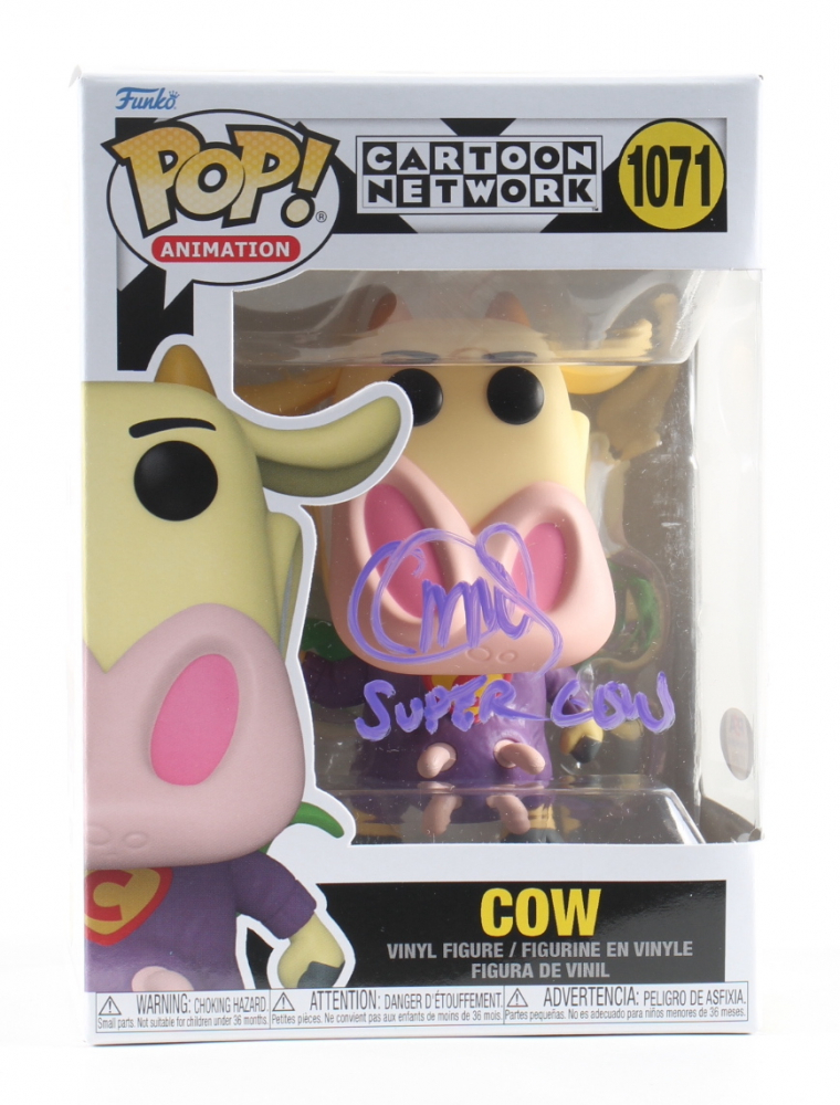 Charlie Adler Signed Pop! Animation "Cow And Chicken" #1071 Cow Funko ...