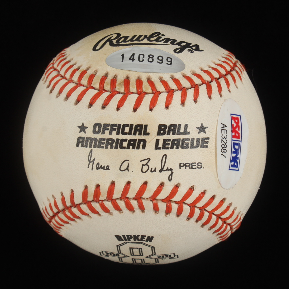 Cal Ripken Jr. Signed OAL Ripken Commemorative Baseball With Display ...