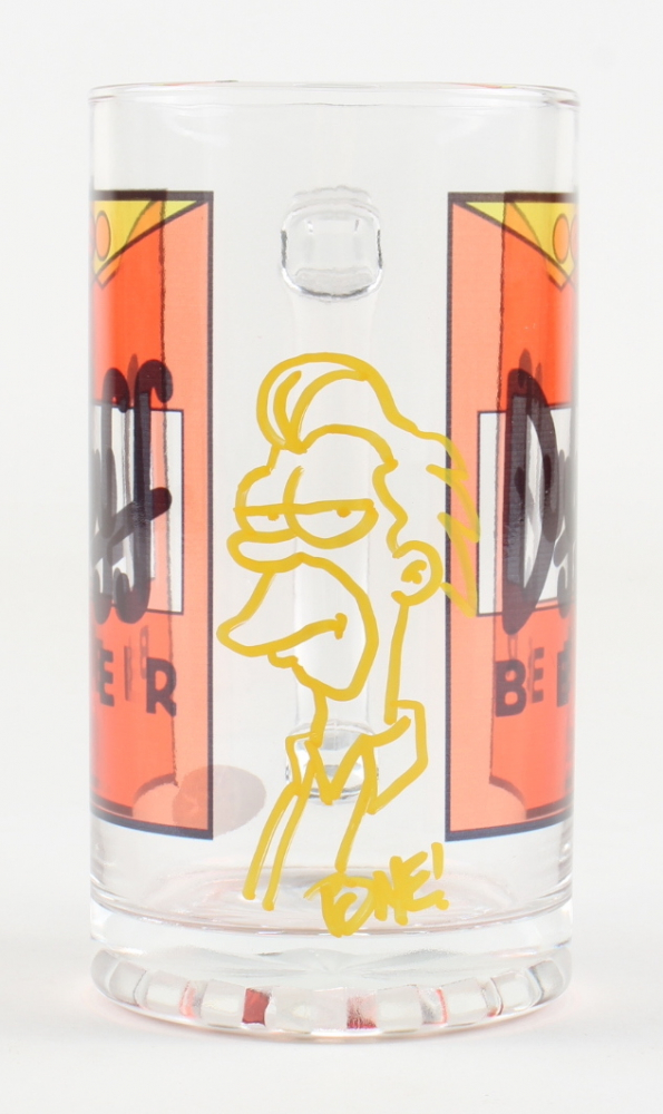 Tone Rodriguez Signed "The Simpsons" Duff Beer Mug With Hand Drawn ...