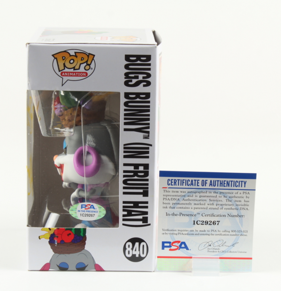 Jeff Bergman Signed "Looney Tunes" #840 Bugs Bunny (In Fruit Hat) Funko ...