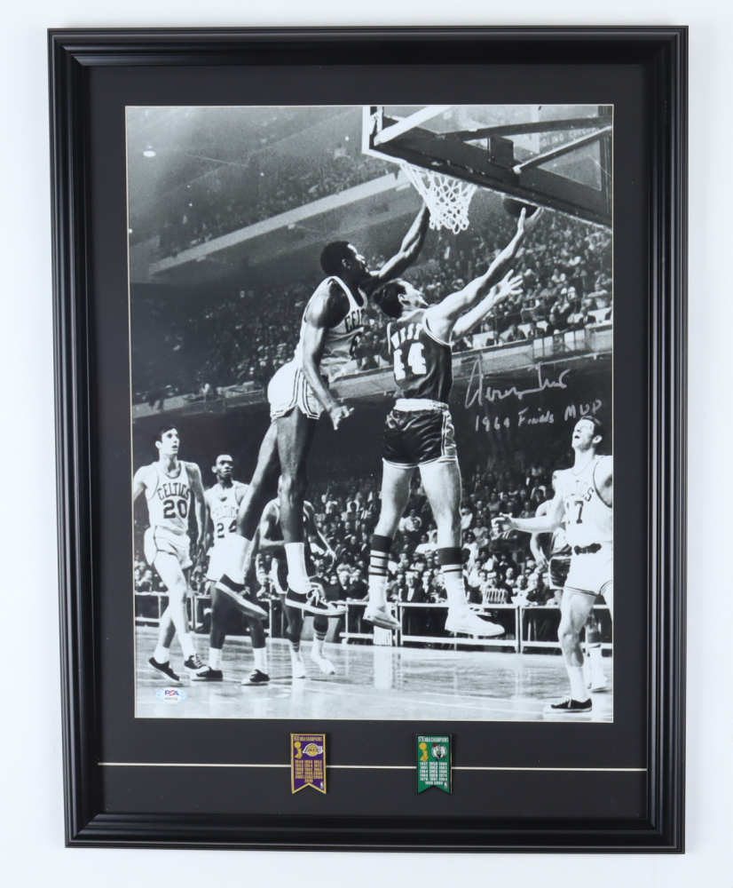 Jerry West Signed Lakers 20x26 Custom Framed Photo Display Inscribed ...