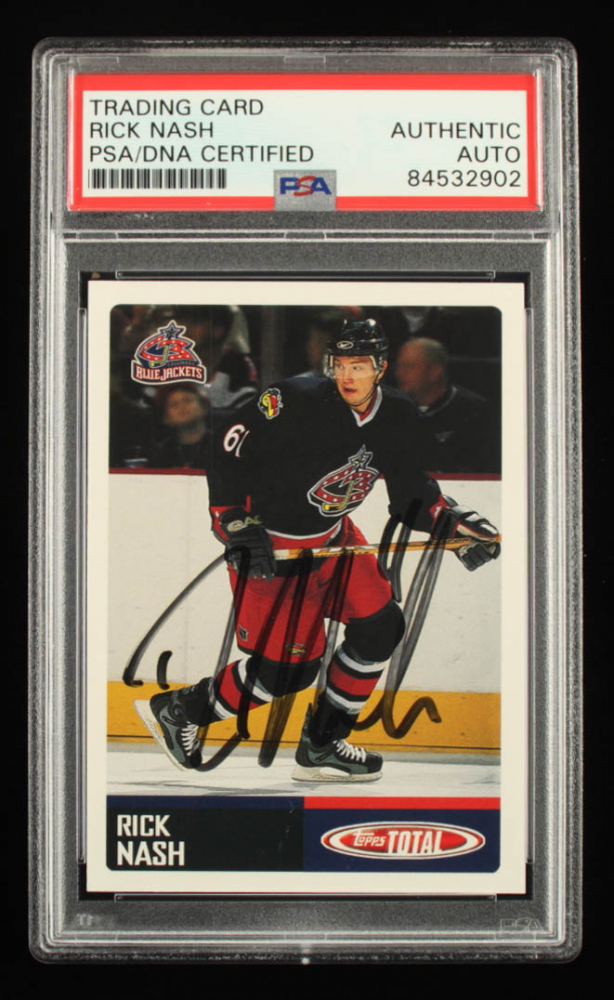 Rick Nash Signed 2002-03 Topps Total Team Checklists #TTC8 RC (PSA ...