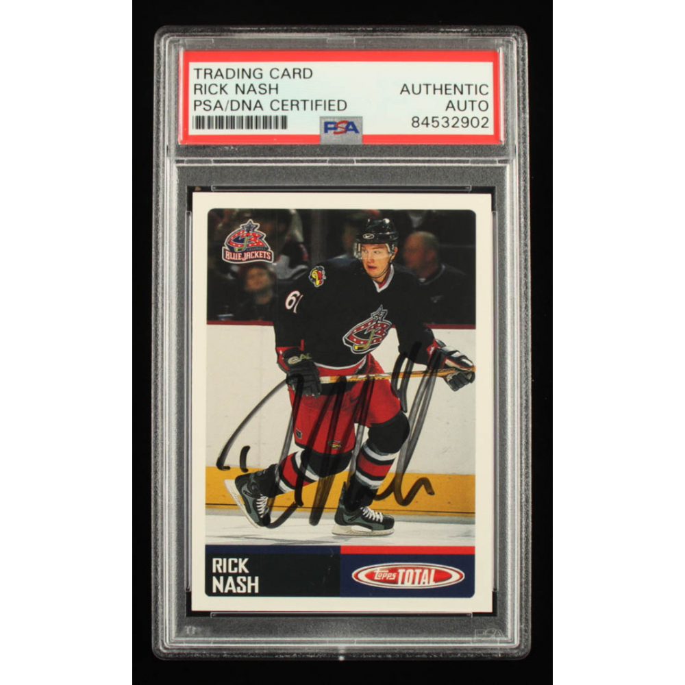 Rick Nash Signed 2002-03 Topps Total Team Checklists #TTC8 RC (PSA ...