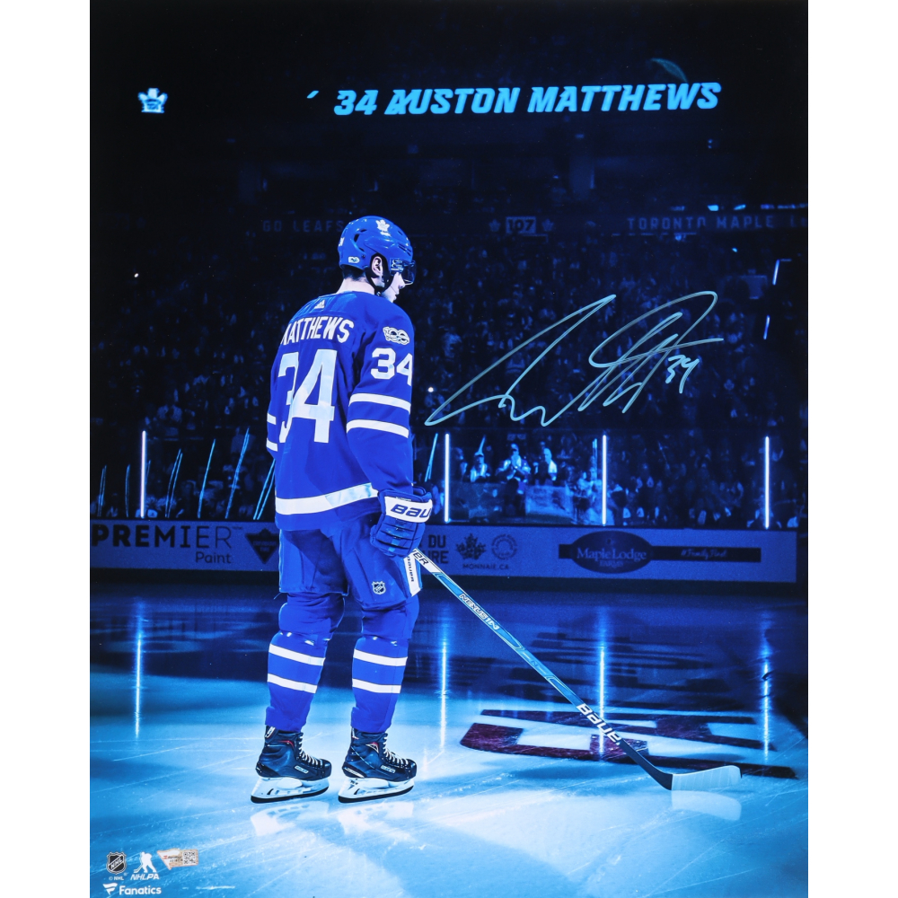 Auston Matthews Signed Maple Leafs 16x20 Photo (Fanatics) | Pristine ...