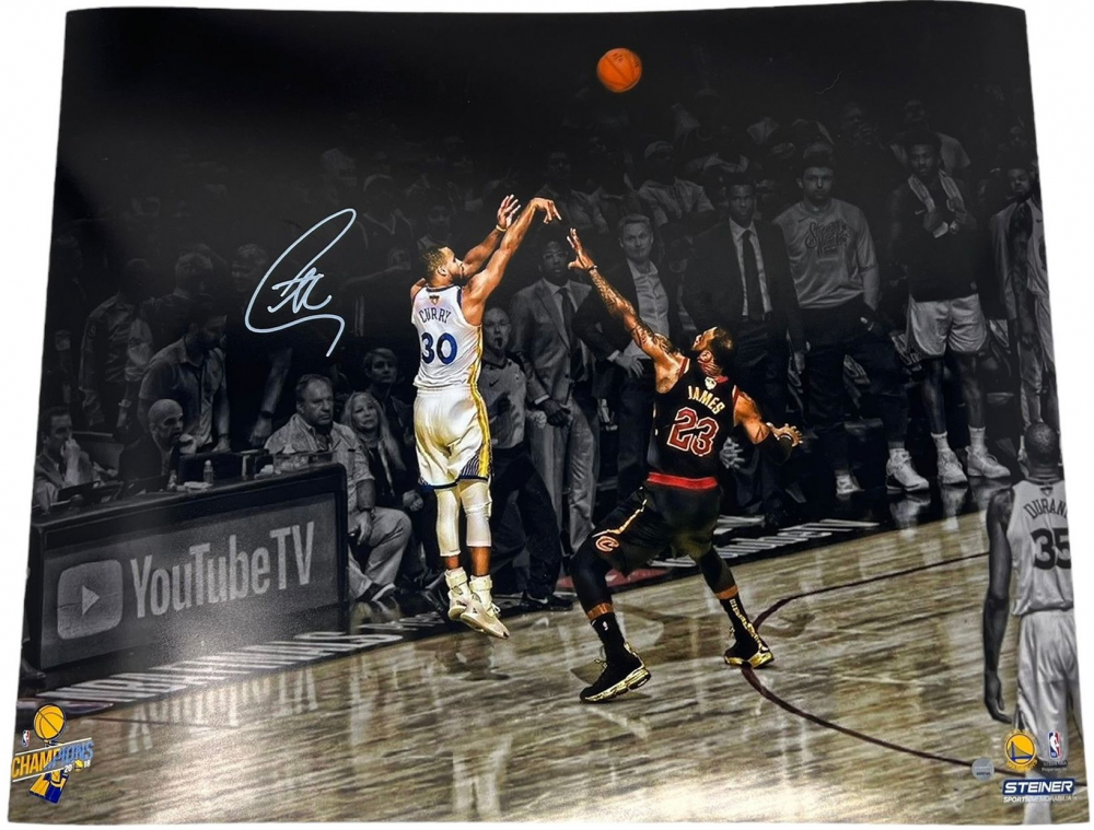 Stephen Curry Signed Warriors 16x20 Photo (Steiner) | Pristine Auction