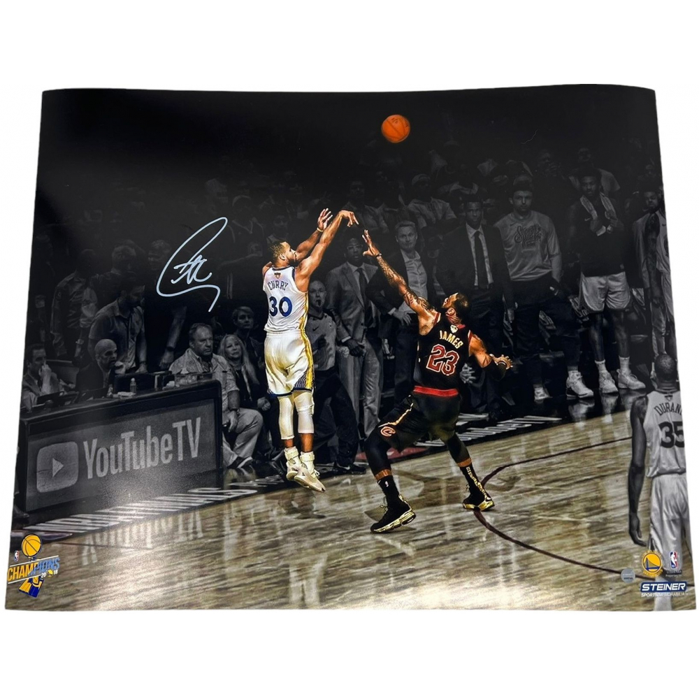 Stephen Curry Signed Warriors 16x20 Photo (Steiner) | Pristine Auction