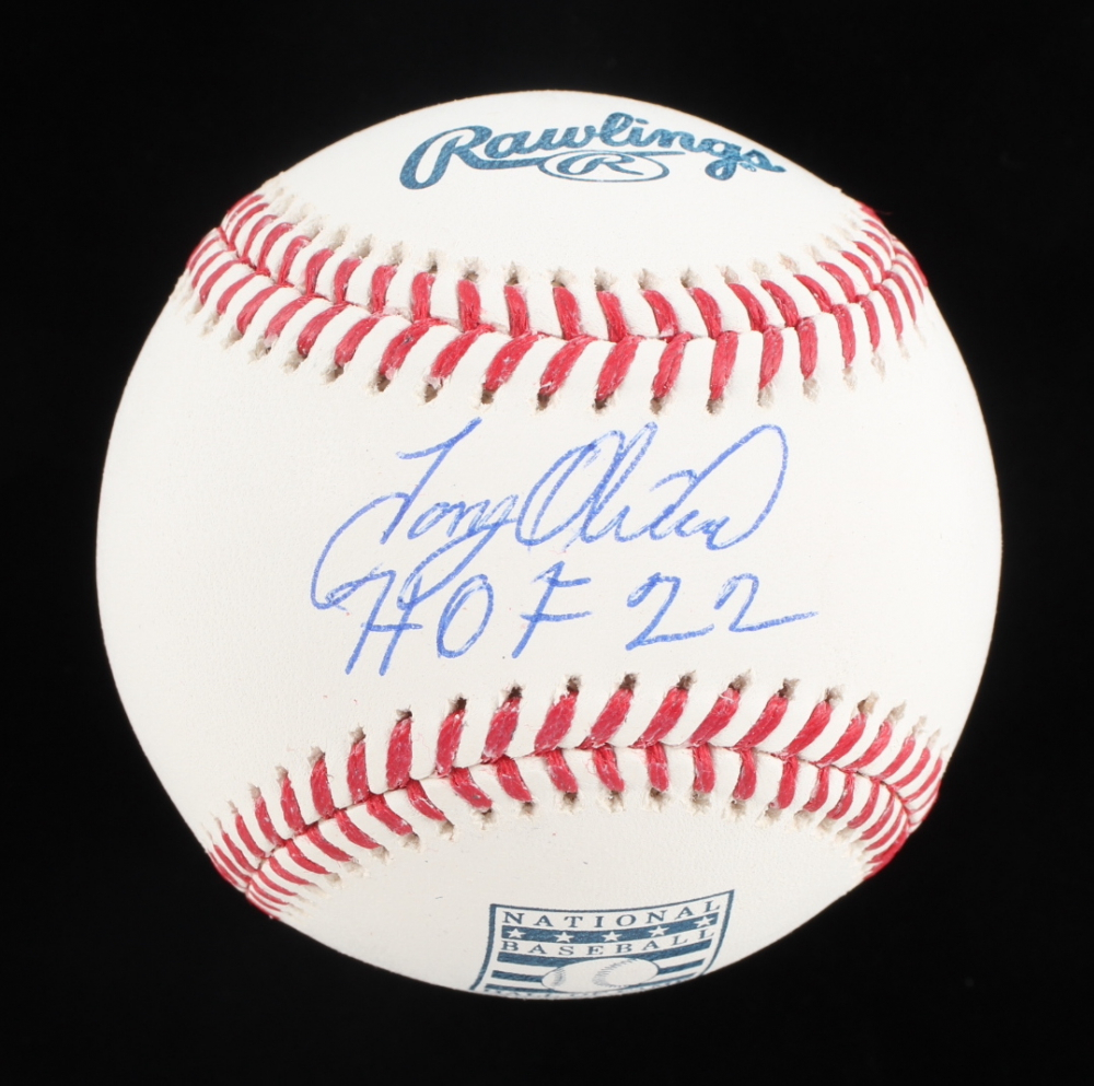 Tony Olivia Signed OML Hall of Fame Logo Baseball Inscribed "HOF 22 ...