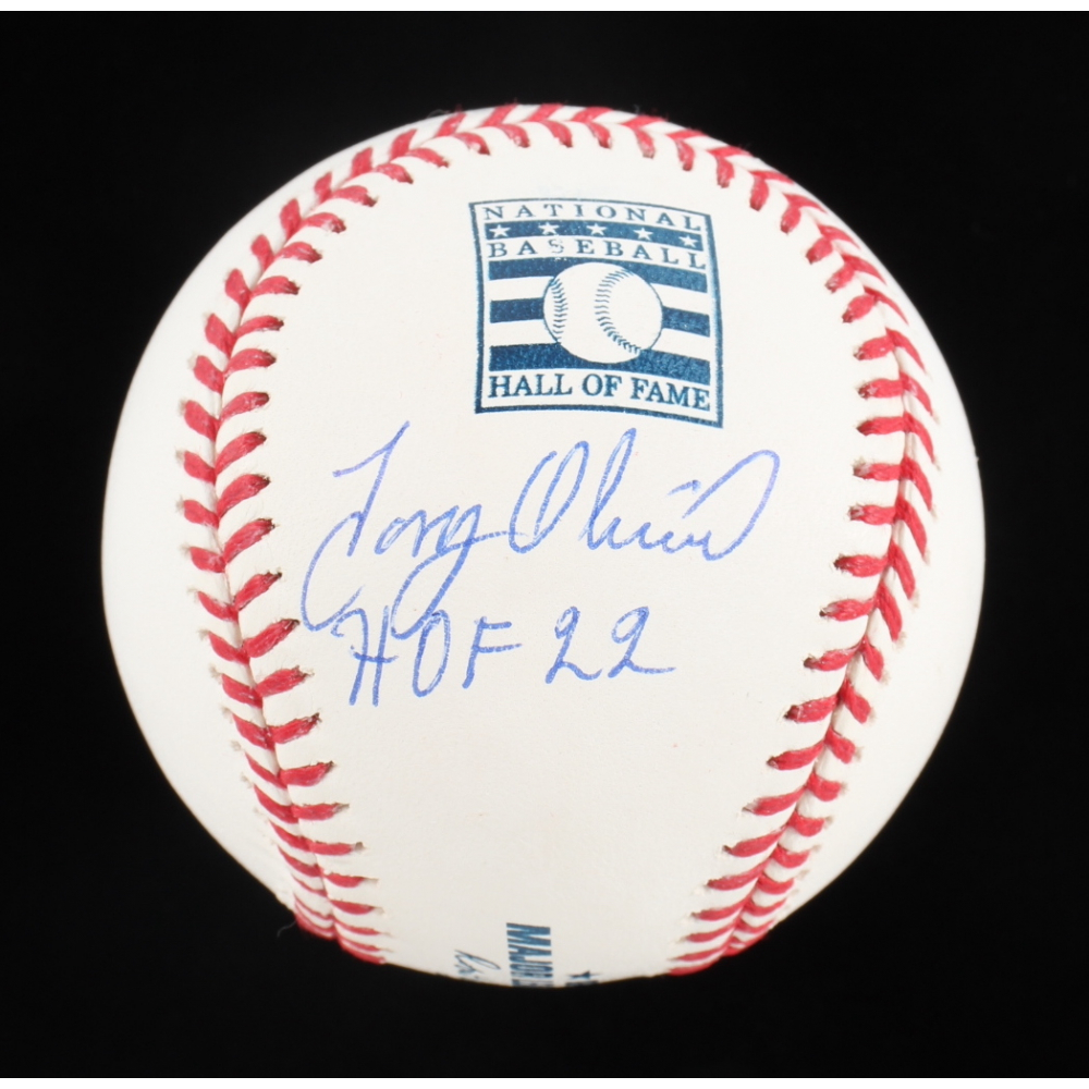 Tony Olivia Signed OML Hall of Fame Logo Baseball Inscribed "HOF 22 ...