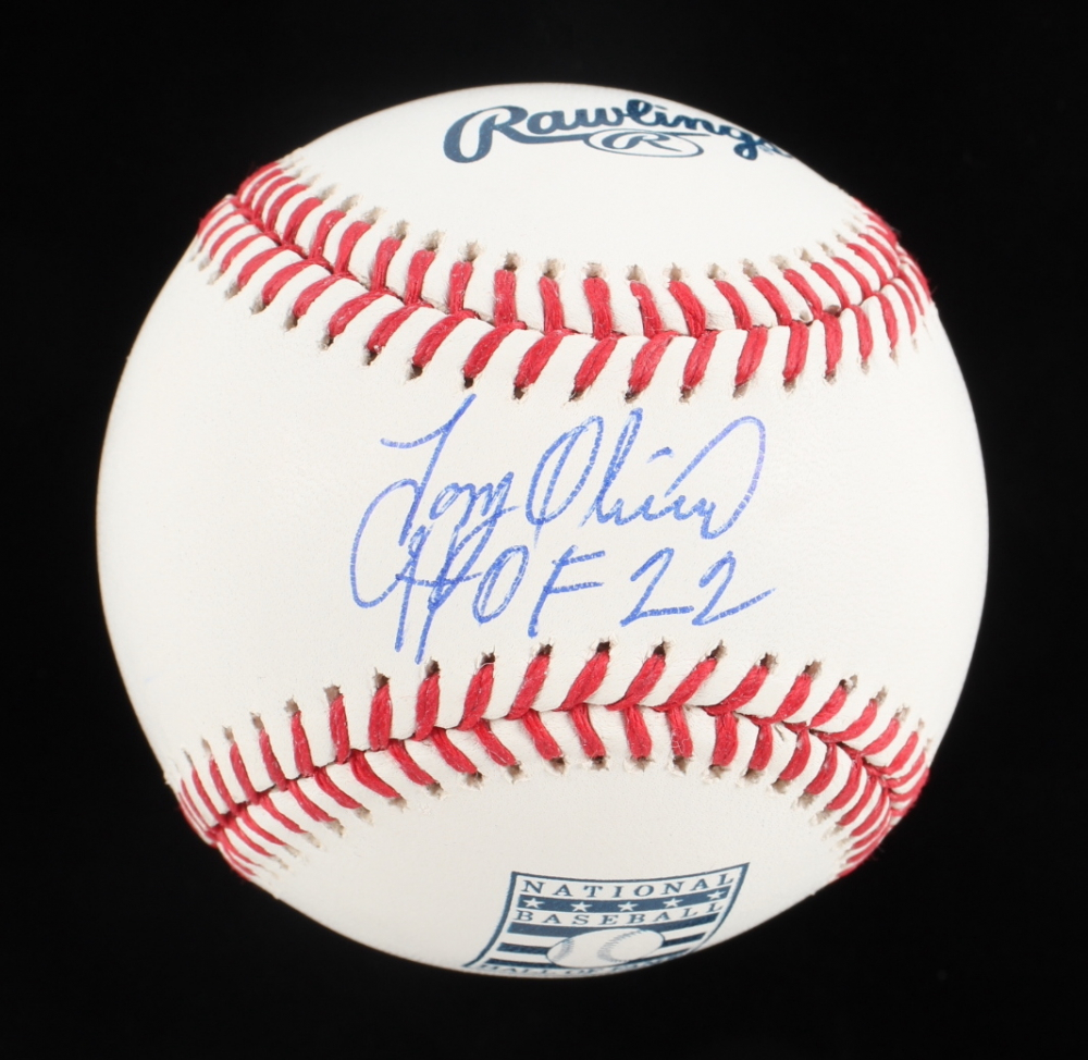 Tony Olivia Signed OML Hall of Fame Logo Baseball Inscribed "HOF 22 ...